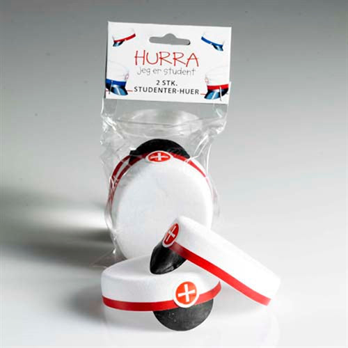 2 Store Røde Studenterhuer | Pynt til studenter festen!