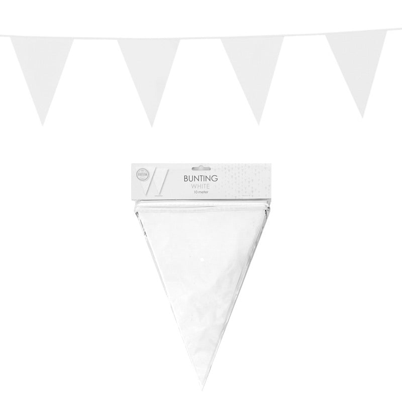 Hvid Vimpel | Plast vimpel til fest!